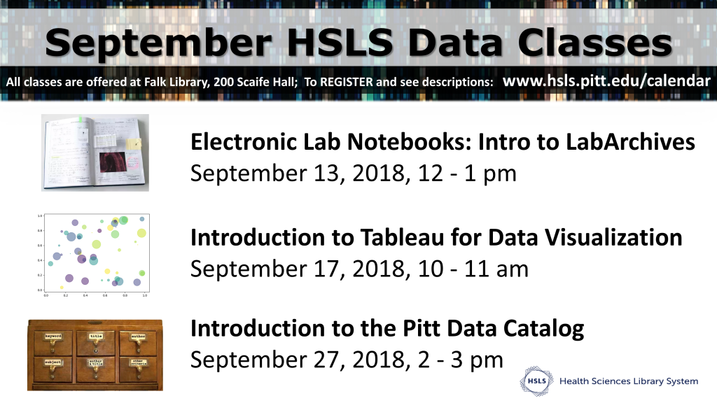 September Data Workshops – What's New @ HSLS MolBio