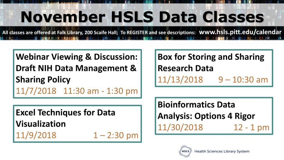 November Data Classes Whats New Hsls Molbio 3248