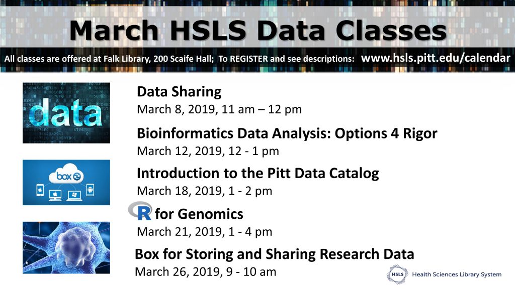 March Data Classes – What's New @ HSLS MolBio