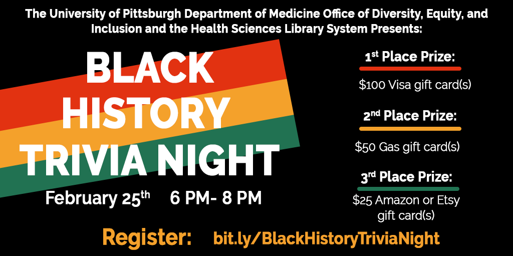 Pitt Med & HSLS: Black History Trivia Night – What's New @ HSLS MolBio