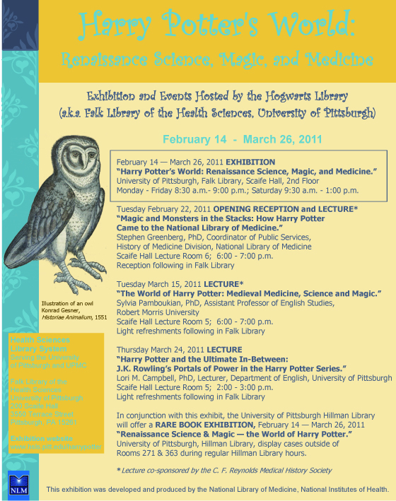 Falk Library to Host “Harry Potter’s World” in February – HSLS Update