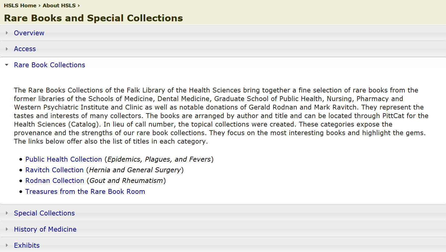 Historical Collections at Falk Library – HSLS Update